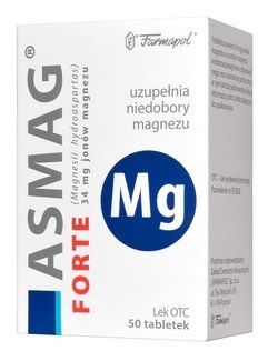 Asmag Forte 34mg, 50 tabletek - Magnez - Apteka Internetowa Lek24.pl