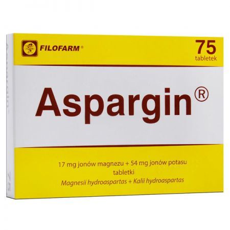 Aspargin (17mg+54mg), 75 tabletek - Magnez - Apteka Internetowa Lek24.pl