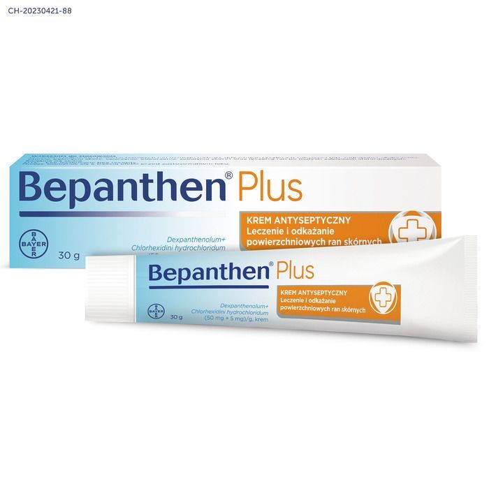 Bepanthen Plus (50mg+5mg)/g, krem antyseptyczny, 30g - Rany ...