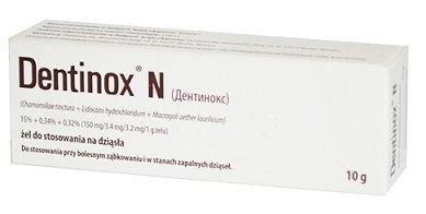 Dentinox N (150mg+3,4mg+3,2mg)/g, żel do stosowania na dziąsła, dla ...