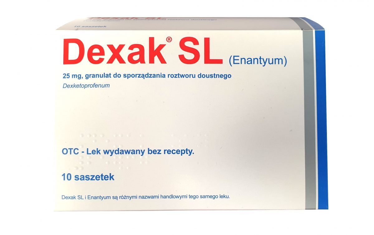 Dexak SL 25mg, granulat, 10 saszetek IR* - Bóle mięśni i stawów ...