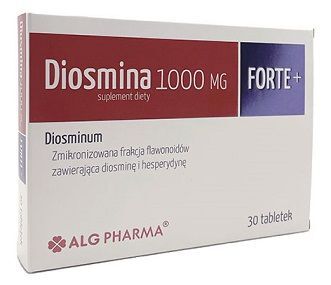 Diosmina 1000mg Forte+, 30 tabletek - Żylaki, opuchnięte nogi - Apteka ...