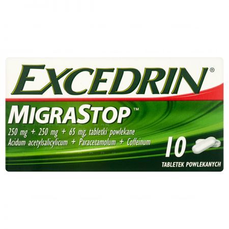 Excedrin MigraStop (250mg+250mg+65mg), 10 tabletek - Migrena - Apteka ...