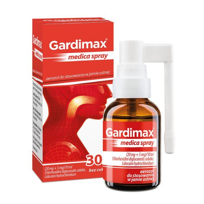 Gardimax medica spray (20mg+5mg)/10ml, aerozol bez cukru, 30ml - Ból ...