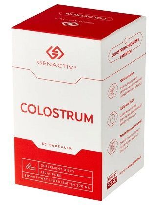 Genactiv Colostrum, dla dorosłych i dzieci po 3 roku życia, 60 kapsułek ...