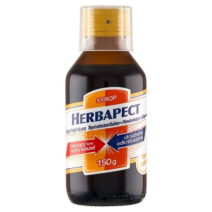 Herbapect (498mg+349mg+87mg)/5ml, syrop bez cukru, 125ml (150g) - Leki ...
