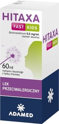 Hitaxa Fast Kids 0,5mg/ml, roztwór doustny, dla dzieci po 2 roku życia ...