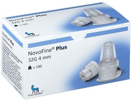 NovoFine Plus, igły do penów insulinowych, 32G, 0,23/0.25 x 4mm, 100 ...