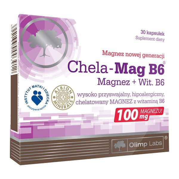 Olimp Labs, Chela-Mag B6, magnez + witamina B6, 30 kapsułek - Magnez ...