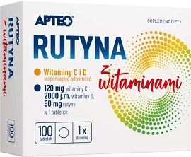 Rutyna z witaminami, Apteo, 100 tabletek - Witamina C - Apteka ...
