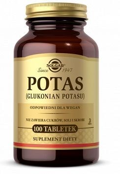 Solgar Potas (glukonian potasu), 100 tabletek - Potas - Apteka ...
