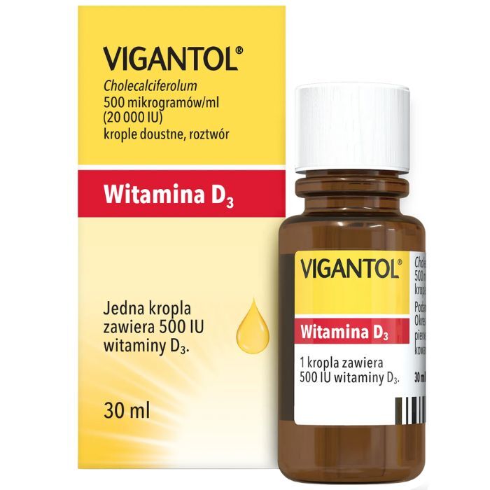 Vigantol 20000 IU, witamina D3, krople doustne, 30ml - Witamina D3 ...
