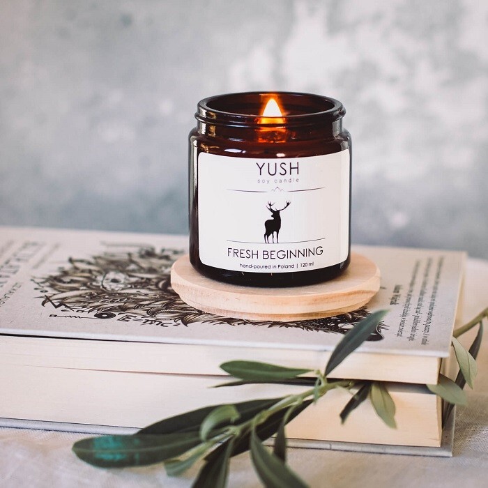 Yush, Fresh beginning, świeca sojowa, 120ml - Zapachy do domu - Apteka ...