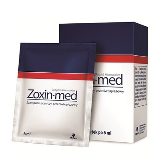 Zoxin-med 20mg/ml, szampon przeciwłupieżowy, 6 saszetek - Łupież ...